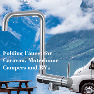Stainless steel Foldable Kitchen Faucet 360 Rotation Turning RV Caravan ...