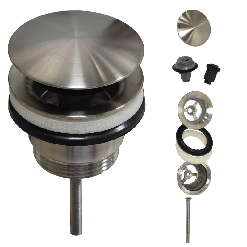 Stainless steel universal basin waste with dual click clack system ...